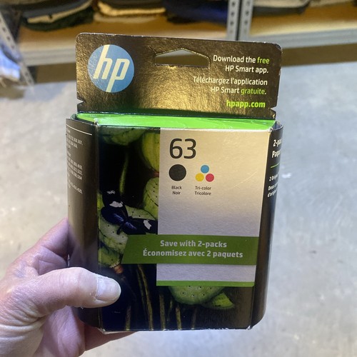 NEW HP 63 Black and Tri-Color Ink Cartridge 2 Pack Exp 3/26 ...