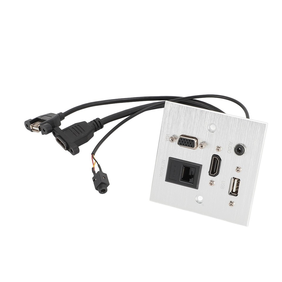 Multimedia Socket USB HD VGA 3.5MM Sound RJ45 Network Wall Socket For ...