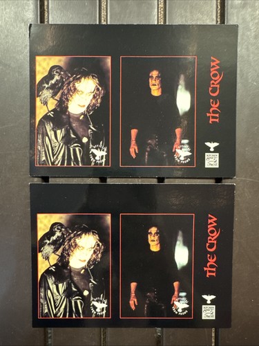 (2) 1994 Kitchen Sink THE CROW Brandon Lee UNCUT CARD SHEETS Prototype ...