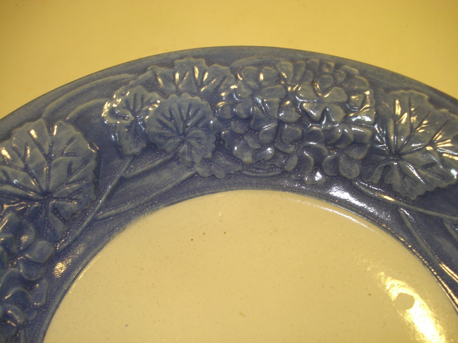 Fioriware Art Pottery Raised Pattern 9" Soup/Cereal Bowl Blue & White ...