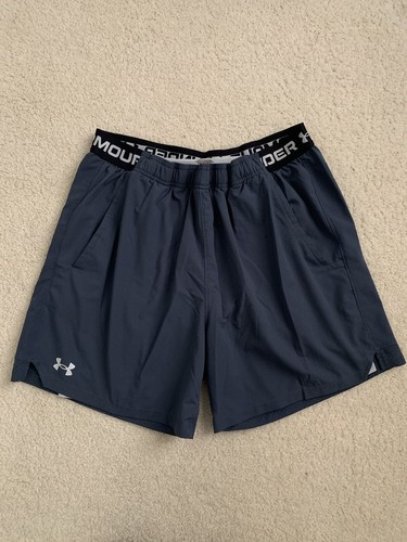 Under Armour 2 In 1 Shorts Mens 2XL Blue Athletic Compression Inner ...