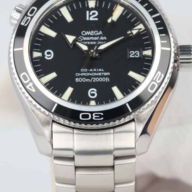 OMEGA 2201.50 SEAMASTER 600 PLANET OCEAN DATE AUTOMATIC BLACK DIAL MEN ...