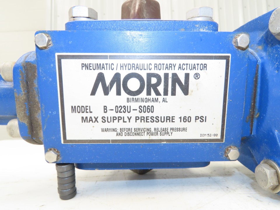 Morin B-023U-S060 Spring Return Pneumatic Valve Rotary Actuator 160 PSI ...