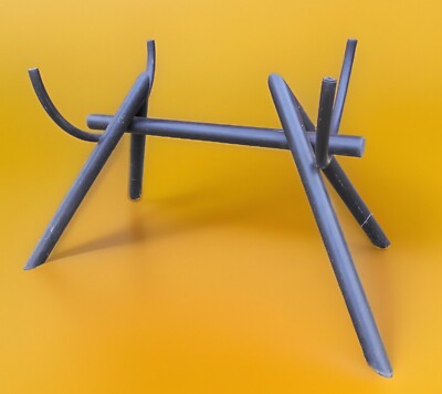 VINTAGE MID CENTURY 3 PIECE STEEL TUBE DINING TABLE BASE | eBay