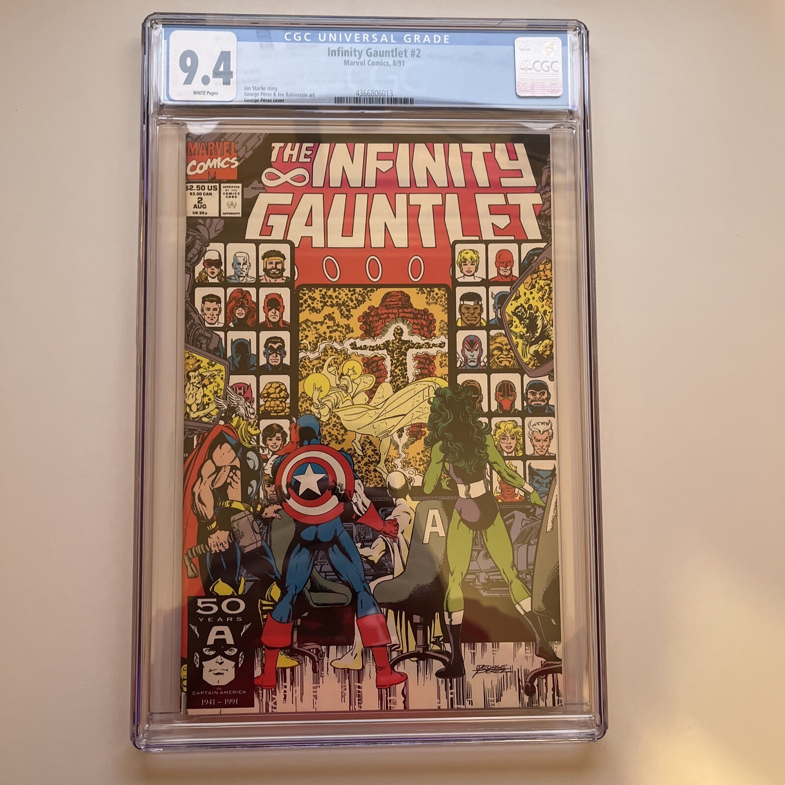 Infinity Gauntlet 2 CGC 9.4 NM 1991, HUGE MCU COMIC KEY STORY | eBay