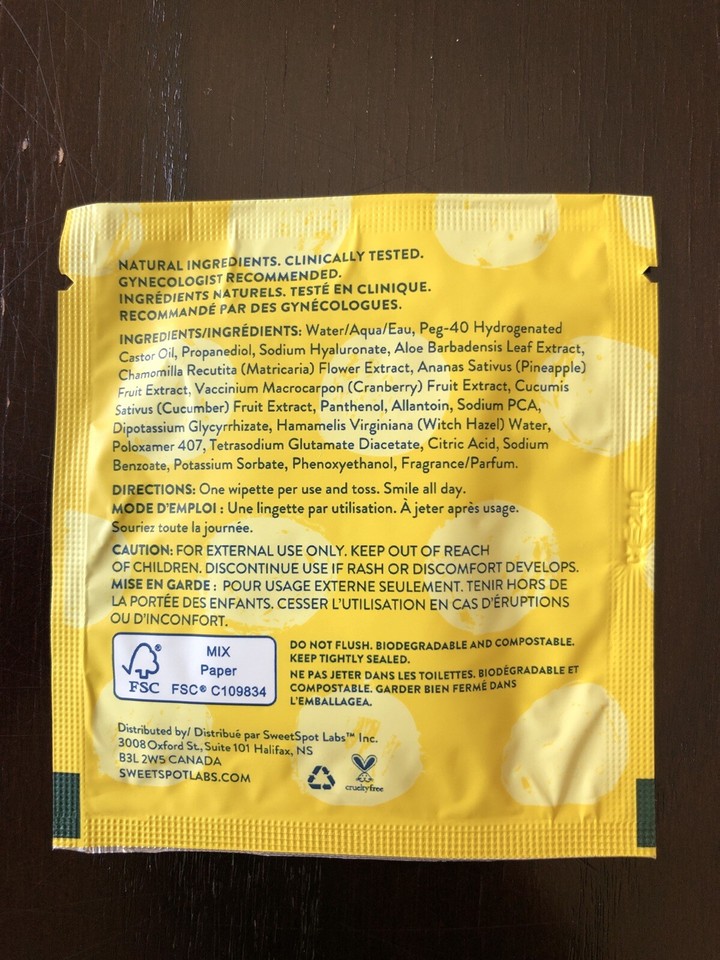 SweetSpot Labs Vanilla Blossom On The Go Wipe Sample | eBay