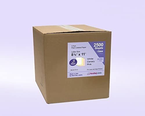Case of 3 Part 8-1/2" x 11" 20# Plain Collated Color Paper (Not NCR) | eBay