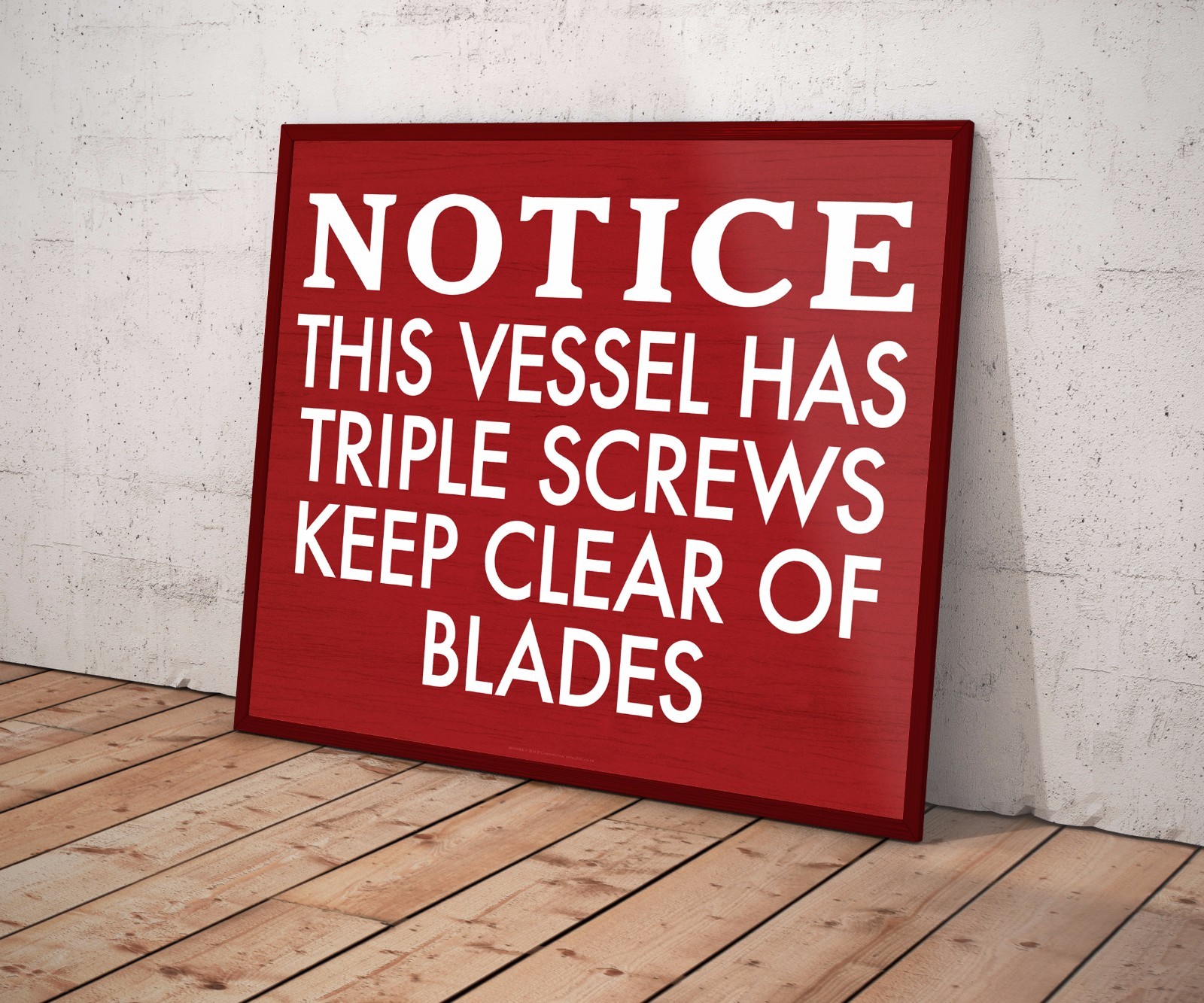 Medium Titanic Stern Notice Replica Print Home Office Wall Art Rigid ...