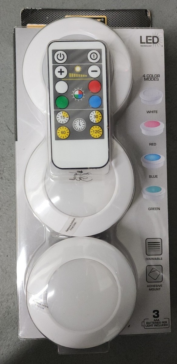 Defiant Led Puck Lights With Remote | Shelly Lighting