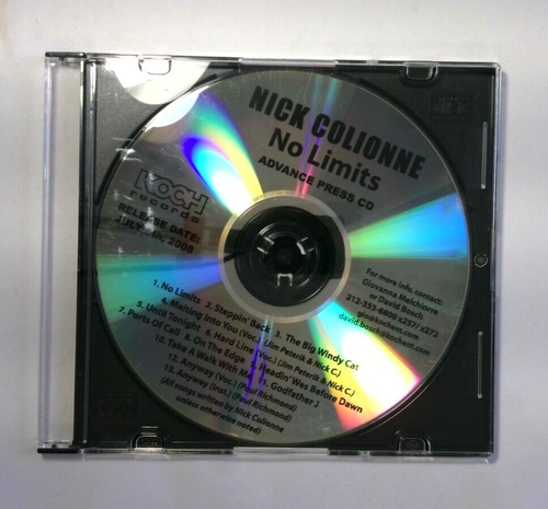 Nick Colionne, No Limits Advance Press [USED CD] | eBay
