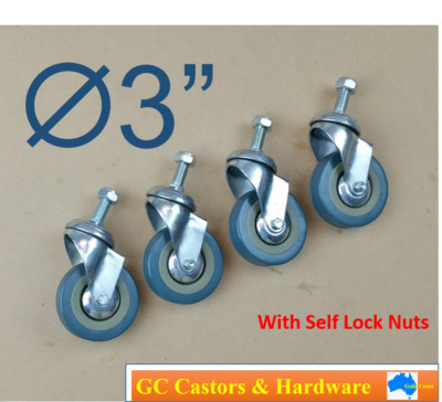 3'' 75mm Swivel Caster Castor Wheel Set Bolt Casters With Nuts,Bench ...