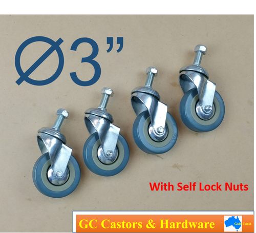 3'' 75mm Swivel Caster Castor Wheel Set Bolt Casters With Nuts,Bench ...