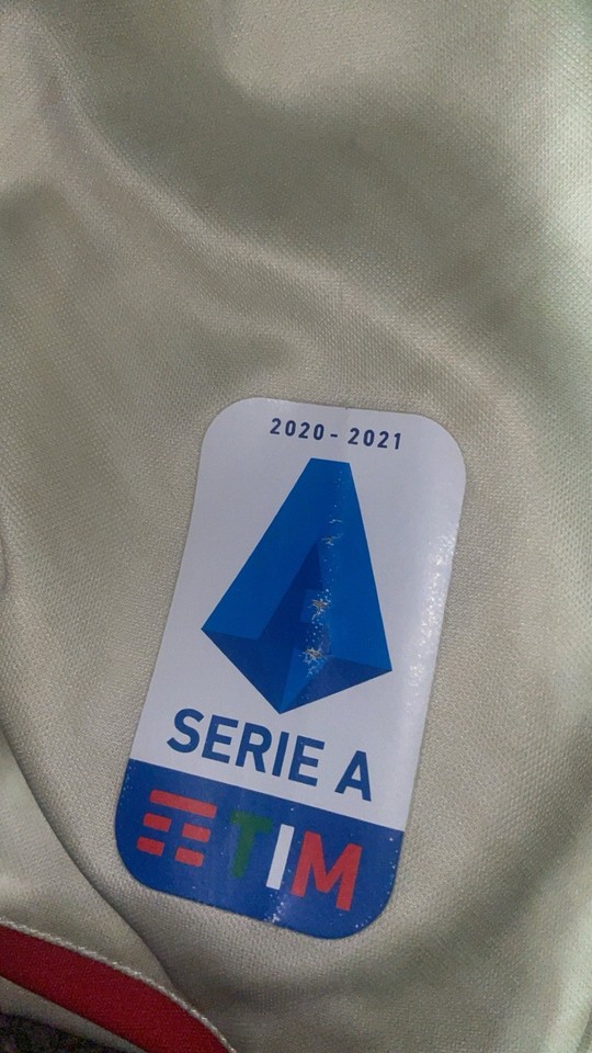 AC Milan Soccer Jersey Mens Large L Emirates Fly Better #10 White Away ...