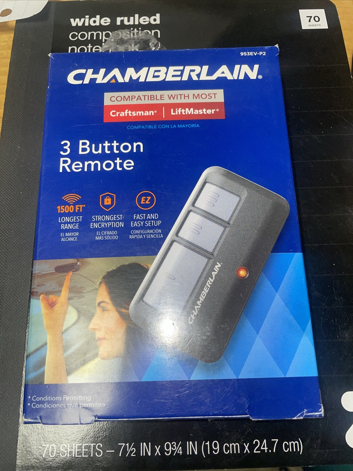 Chamberlain 950EV 1-Button Garage Door Opener Remote 12381270705 | eBay