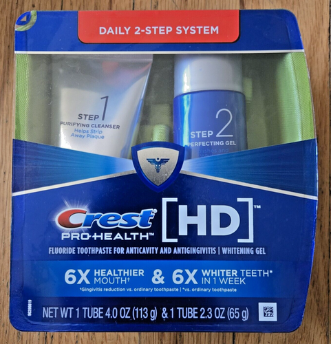 Crest Pro-Health HD 2 Step Whitening Toothpaste & Plaque Remover ...