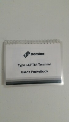 Domino Printer Type 74/PT64 Terminal User Pocketbook Circa 1992. | eBay