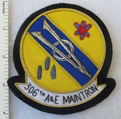 306th A&E MAINTENANCE SQUADRON US AIR FORCE Bullion PATCH Made for ...