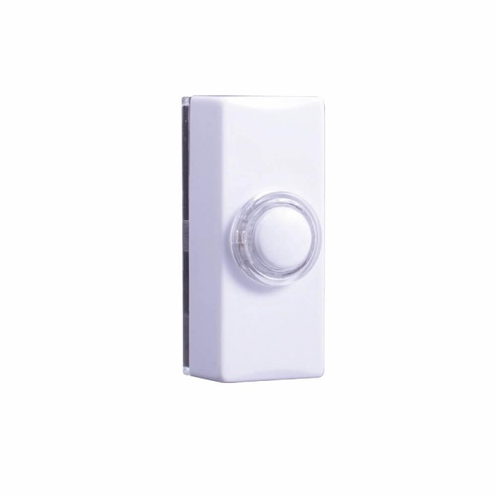 Door Bell Push Button White Illuminated/Lit or Unlit - Wired - Byron ...