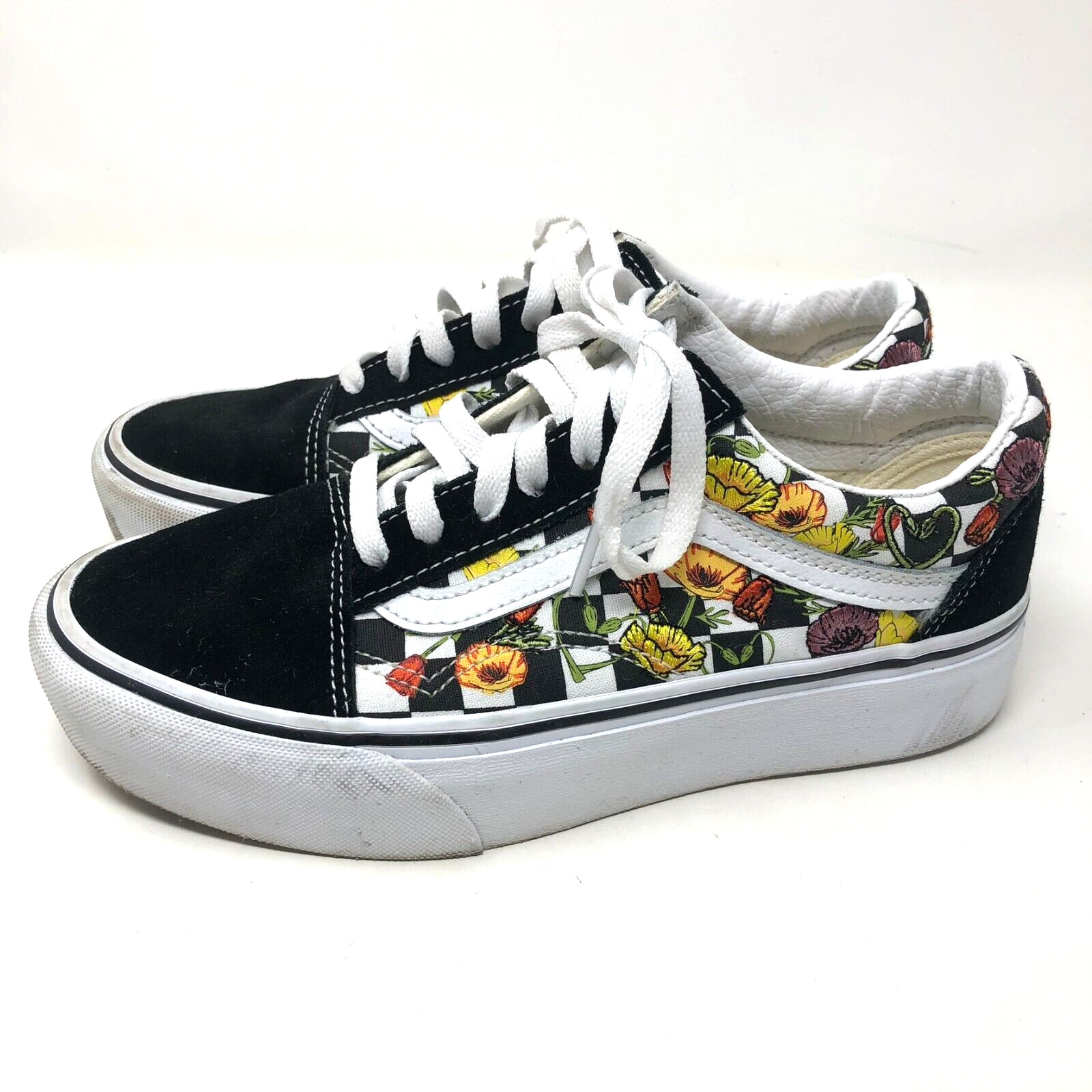 Vans Old Skool Platform Poppy Floral Checkerboard Men… - Gem