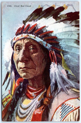 Postcard Native American Chief Red Cloud Oglala Lakota HHT Co P7Q | eBay