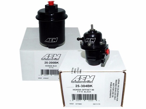 AEM Adjustable Fuel Pressure Regulator +High Volume Filter For Accord ...