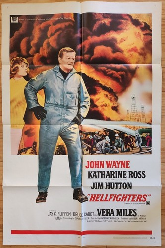 Hellfighters -1969 Original One Sheet Movie Poster 27x41-John Wayne K Ross Miles | eBay