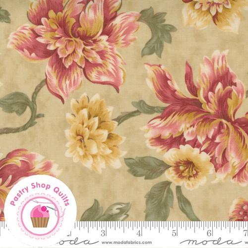 Moda THREADS THAT BIND 28004 12 Tan Floral BLACKBIRD DESIGNS Quilt ...