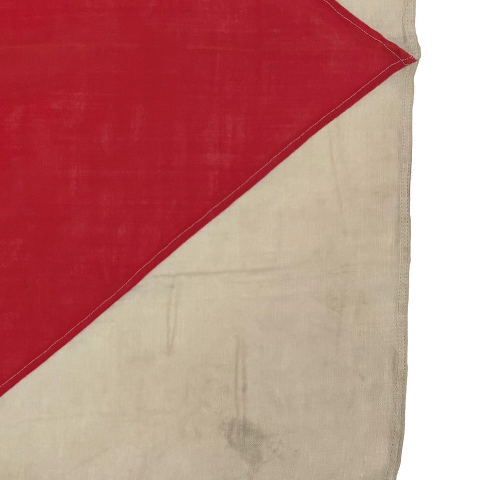 Vintage Nautical Signal Flag Maritime Boat Ship Art Old Cloth Foxtrot ...