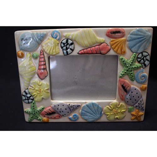 Puerto Rico Ceramic Seashell Sea Shells Picture Photo Frame - NEW | eBay