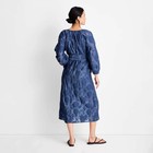 Future Collective Jenny K Lopez Women's Puff 3/4 Sleeve Belted Deep ...