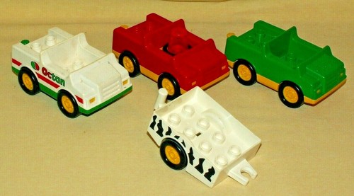 DUPLO CAR AIRPORT VEHICLE TRUCK LEGO SET 3 OCTANE OCTAN FAUX SIREN LOT ...
