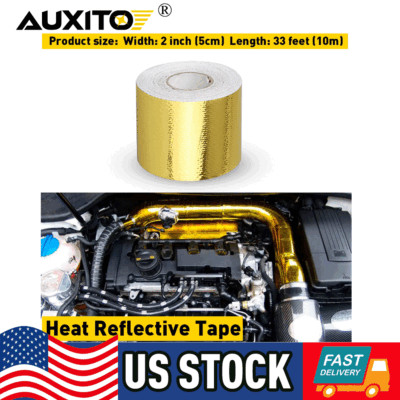 2"32FT High Temperature Heat Shield Roll Self Adhesive Reflective Wrap ...