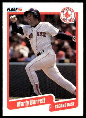 1990 Fleer Baseball Card Marty Barrett Boston Red Sox #266 | eBay