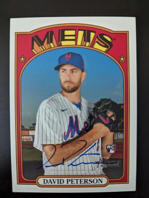 DAVID PETERSON ~ 2021 Topps Heritage Baseball Rookie Card RC #ROA-DP ...