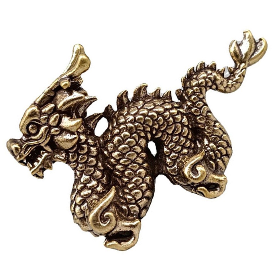 Dragon Statue Copper Statues Metal Animal Ornaments Dashboard Figurine ...