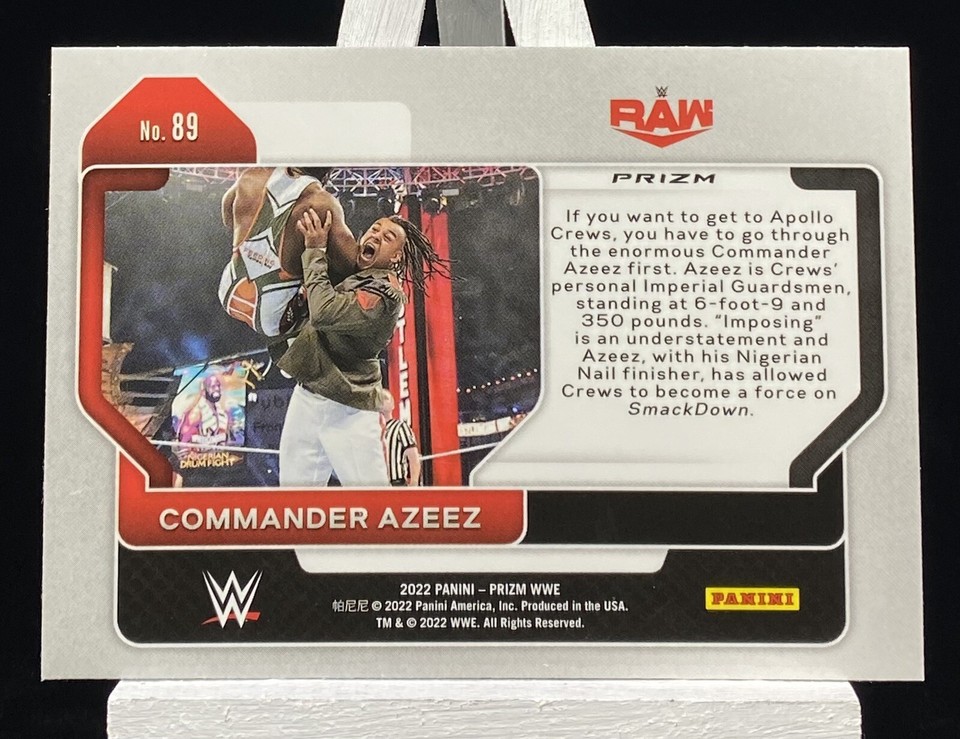 2022 Panini Prizm WWE Commander Azeez Silver Prizm #89 E058 | eBay