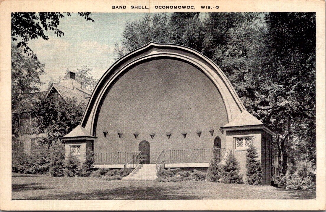 Band Shell, Oconomowoc Wisconsin WI Postcard PC105 | eBay