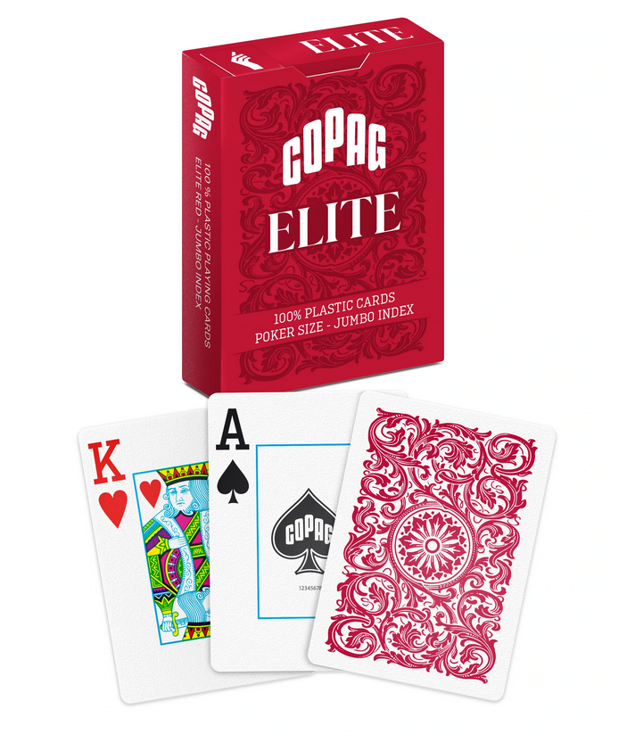 12 Decks Copag Elite 100% Plastic Playing Cards - Poker Size Jumbo ...