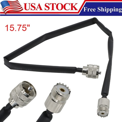 Window/Door Pass Through Flat RF Coaxial Cable UHF SO-239 Female to PL ...