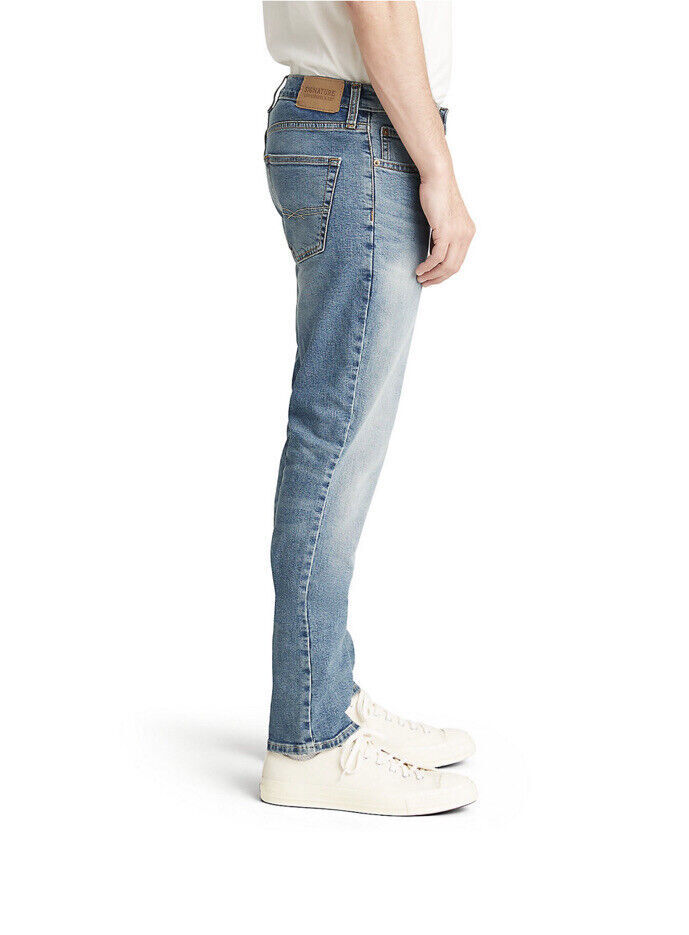 Mens Signature Levi Strauss S37 Slim Premium Super Flex Denim Jeans ...