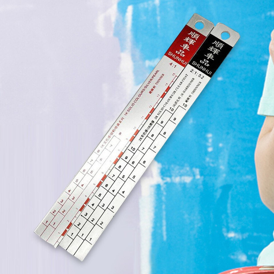 Paint Tool Ruler Kit Metal Standard Car Paint Ruler Ruler Paint Tool ...