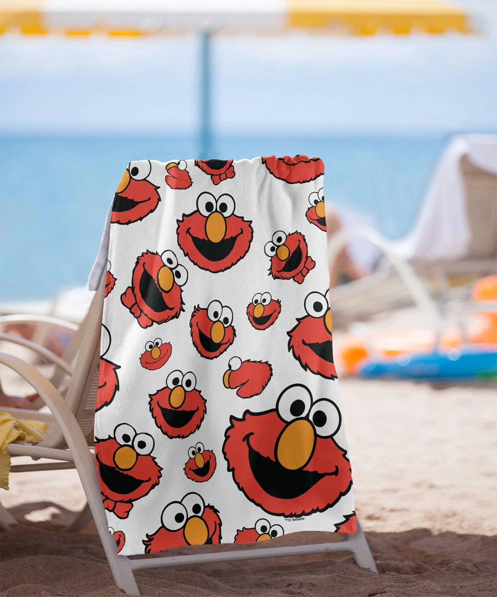 Sesame Street Elmo Face Pattern Officially Licensed Beach Towel 30"x60 ...