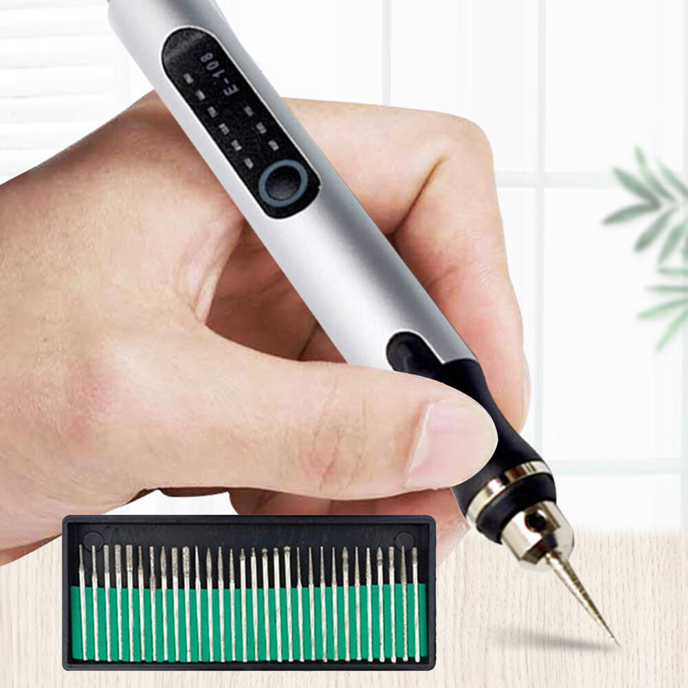 Electric Engraver Pen Rechargeable Engraver Drill Machine for Glass ...