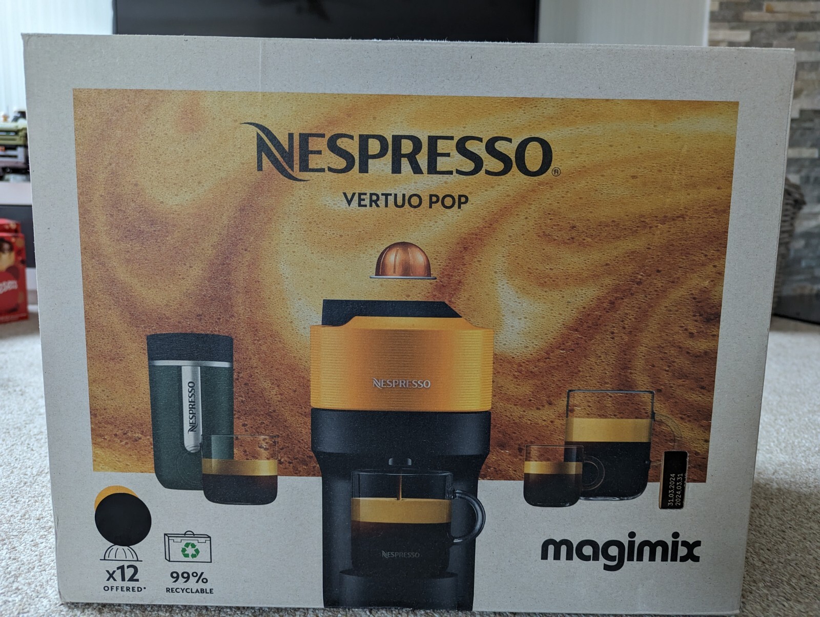 Nespresso by Magimix Vertuo Pop Pod Coffee Machine - Black (11729) for ...