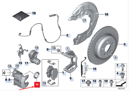 BMW X3 F25 Caliper Housing Sealing Sleeve 34206786064 6786064 | eBay ...