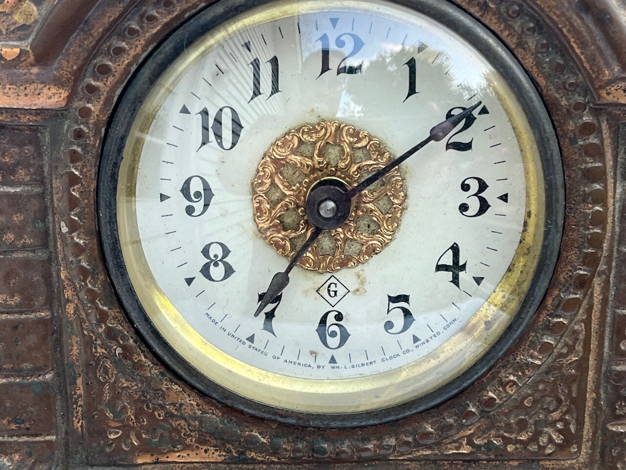 Gilbert ANTIQUE Cathedral Clock, Copper, 1904, Working, Alarm, Video ...