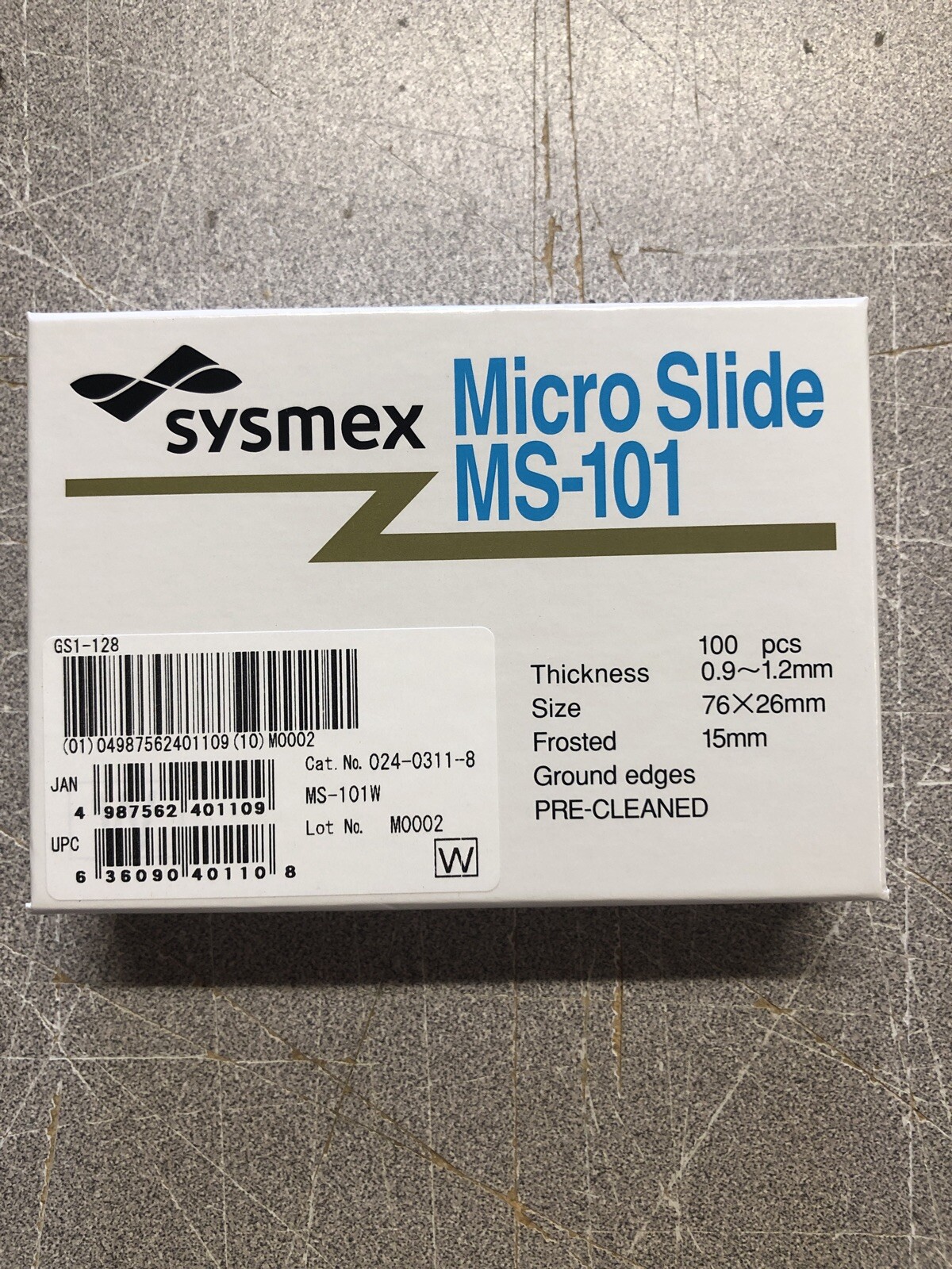 Sysmex MS-101 Micro Slide 76x26mm 15mm 100 Pcs | eBay
