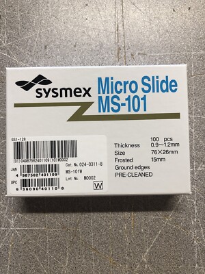 Sysmex MS-101 Micro Slide 76x26mm 15mm 100 Pcs | eBay