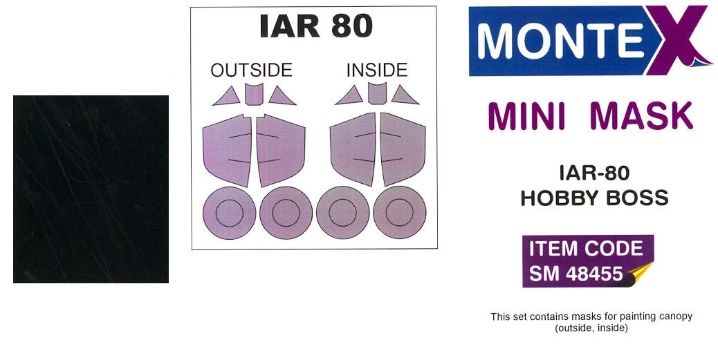 Montex 1/48 IAR-80 CANOPY PAINT MASK Hobby Boss | eBay