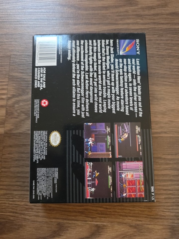 Last Action Hero - SNES Super Nintendo - Complete in box CIB | eBay